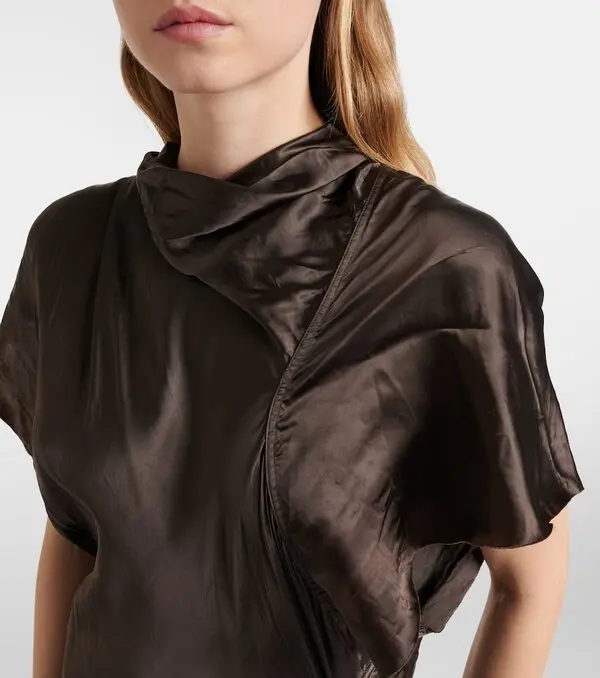 Rick Owens Seb Satin Gown - Brown