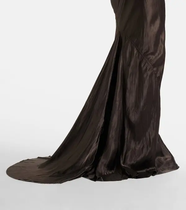 Rick Owens Seb Satin Gown - Brown