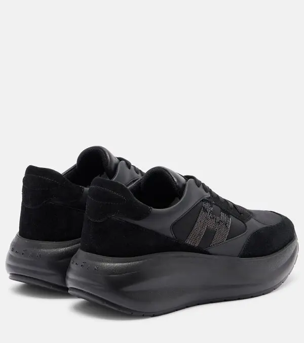 Hogan Maxi I Active Suede-trimmed Sneakers