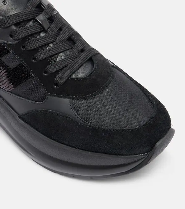 Hogan Maxi I Active Suede-trimmed Sneakers