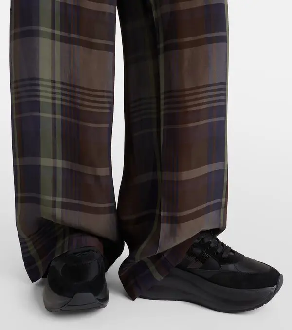 Hogan Maxi I Active Suede-trimmed Sneakers