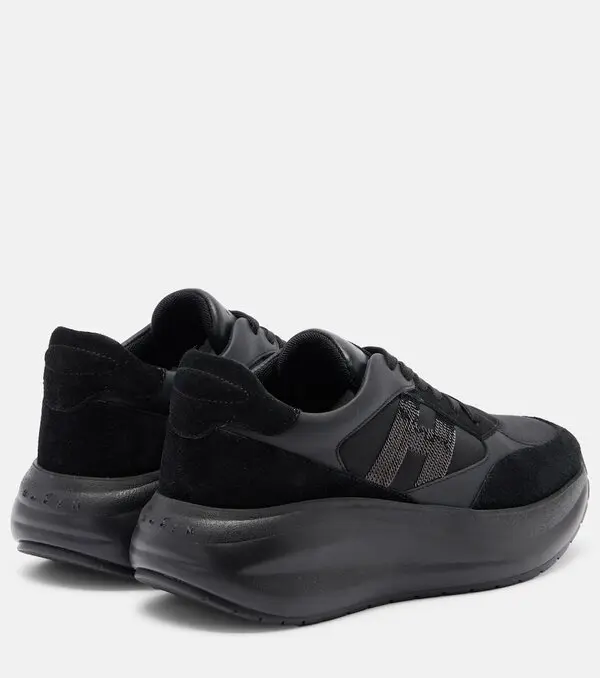 Hogan Maxi I Active Suede-trimmed Sneakers