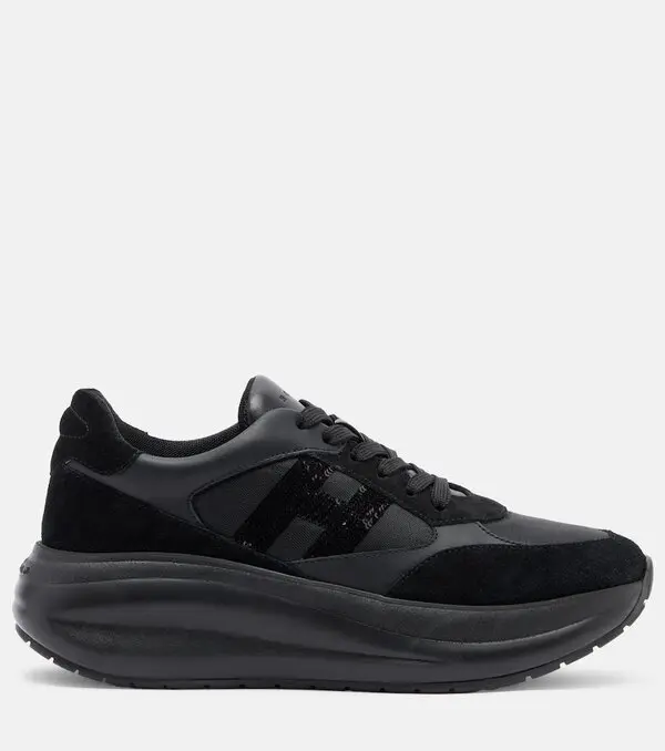 Hogan Maxi I Active Suede-trimmed Sneakers