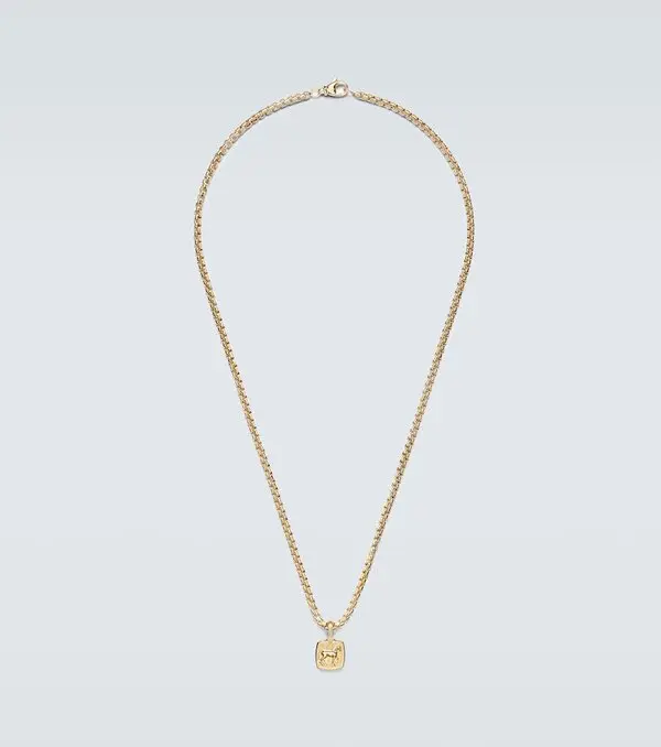 David Yurman Horse Box Pendant Necklace - Gold