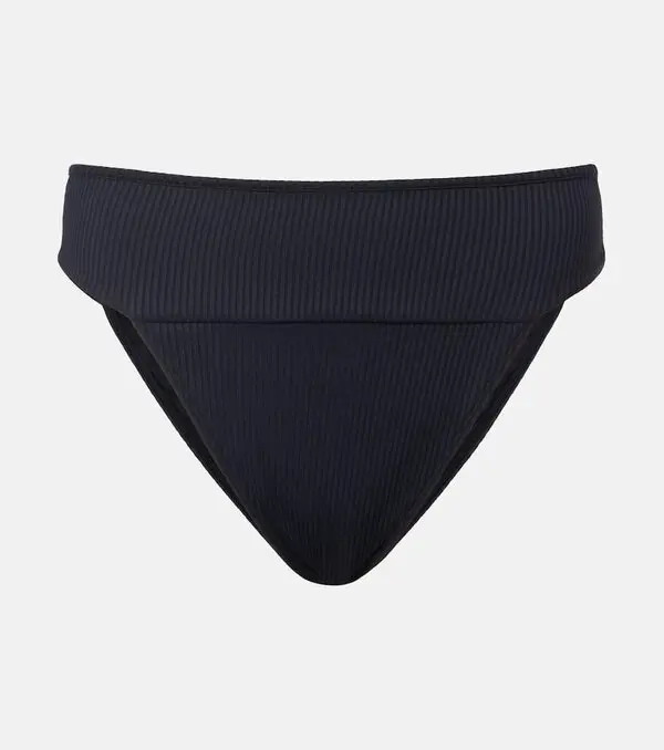 MONTCE Tamarindo Ribbed-knit Bikini Bottom - Black