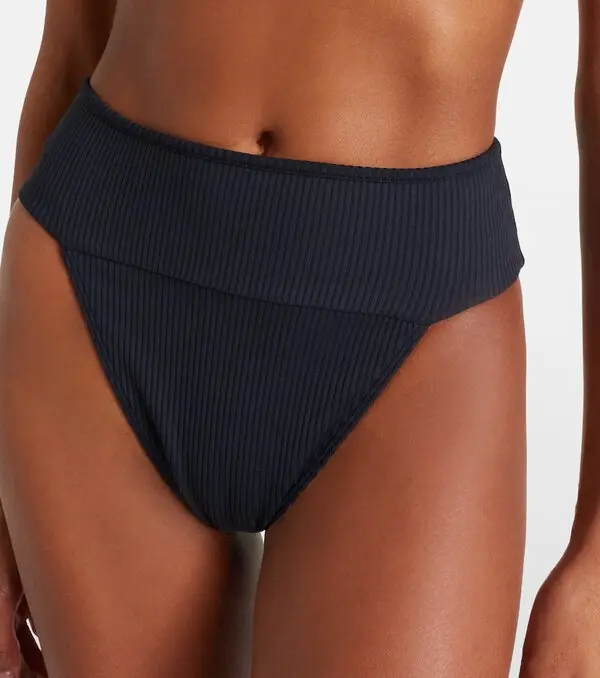 MONTCE Tamarindo Ribbed-knit Bikini Bottom - Black