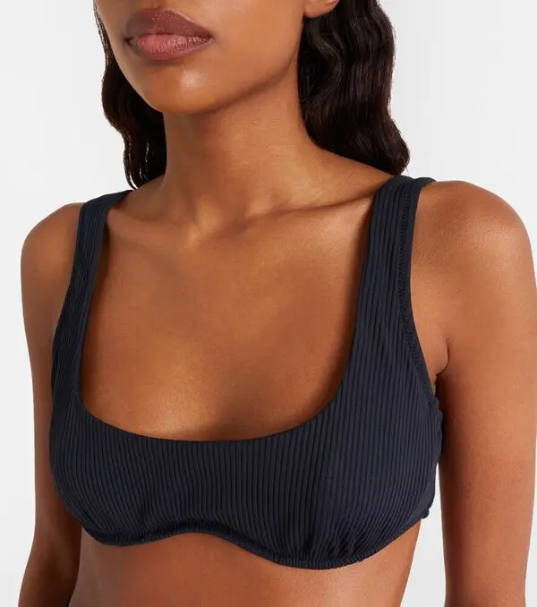 MONTCE Kaia Ribbed-knit Bikini Top