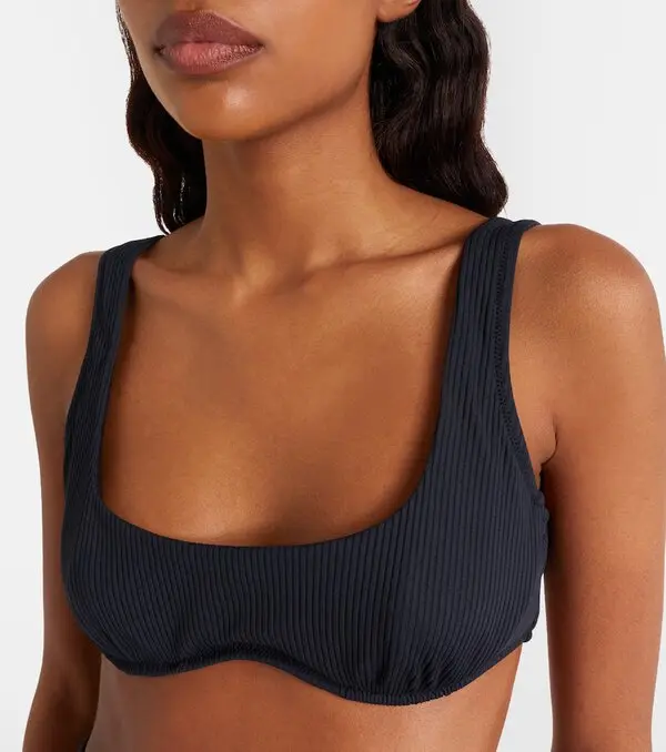 MONTCE Kaia Ribbed-knit Bikini Top