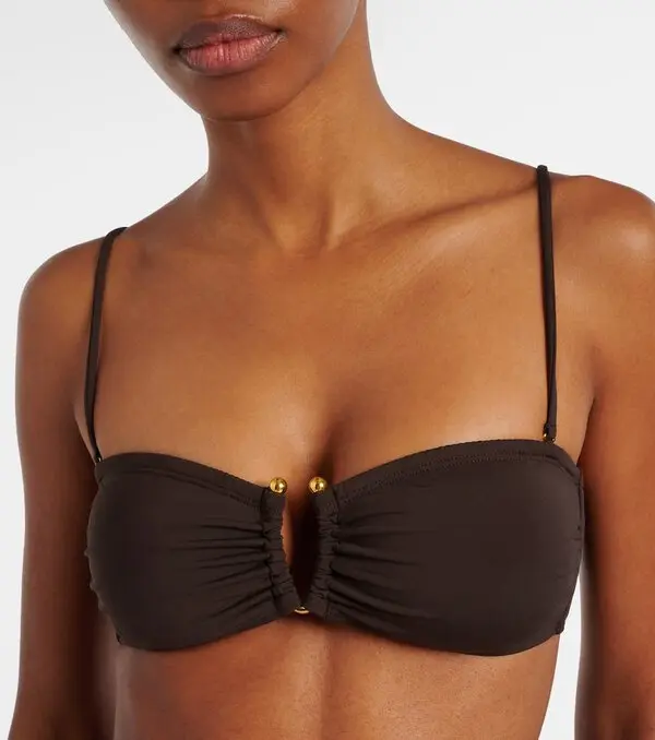 NILI LOTAN Gathered Bikini Top