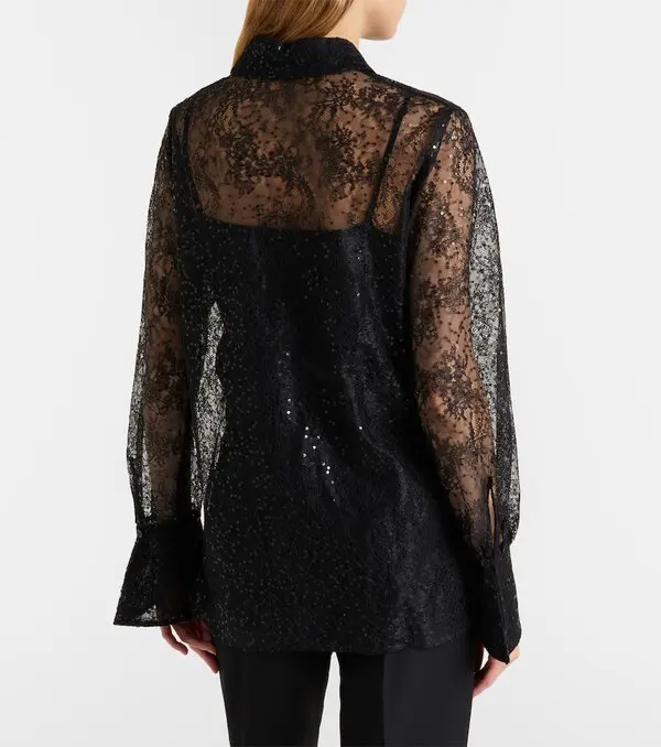 Nina Ricci Sequined Lace Shirt