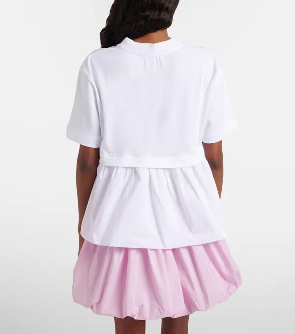PATOU Cotton Jersey And Faille T-shirt - White