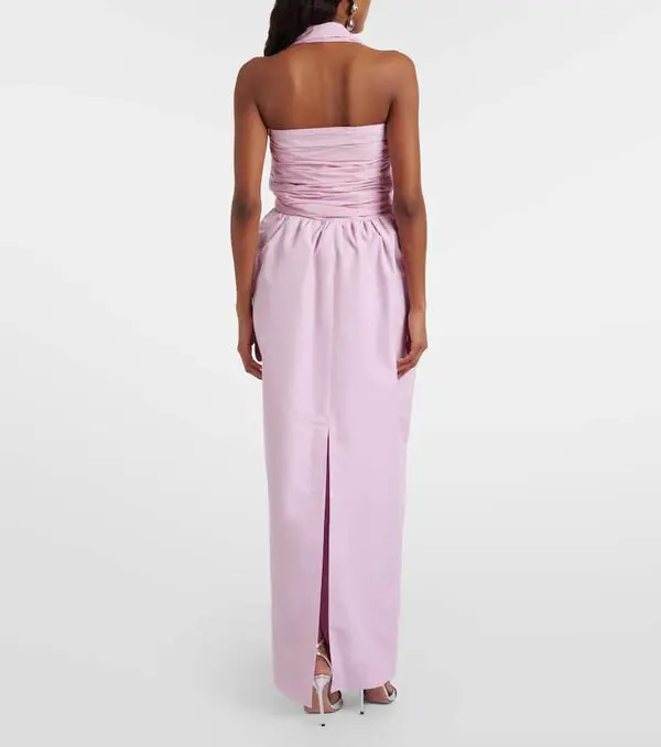 PATOU Gathered Halterneck Gown