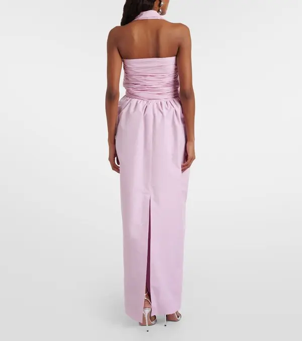 PATOU Gathered Halterneck Gown