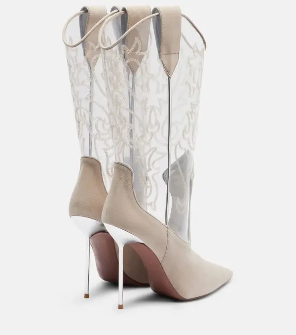 Paris Texas Lidia 105 Suede And Pvc Cowboy Boots
