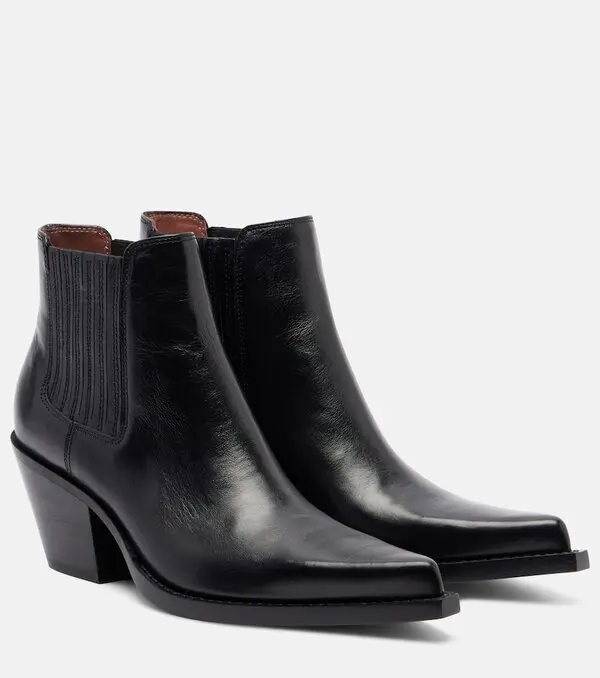 Paris Texas Dallas 60 Leather Ankle Boots - Black