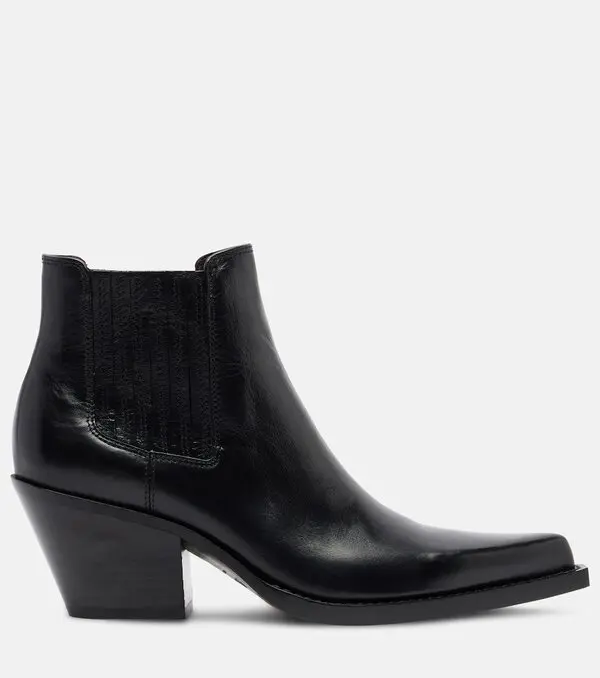 Paris Texas Dallas 60 Leather Ankle Boots - Black