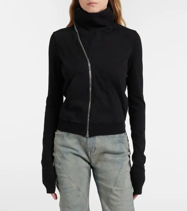 Rick Owens Belted Organic Cotton Jersey Sweatshirt