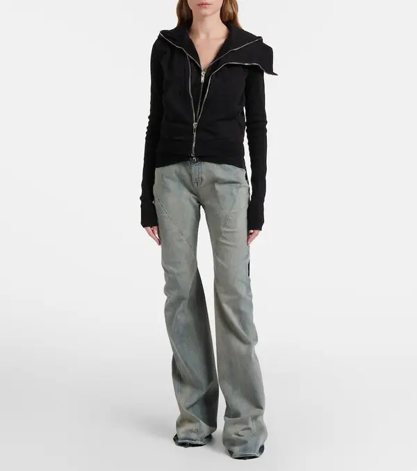 Rick Owens Cotton Jersey Hooded Vest