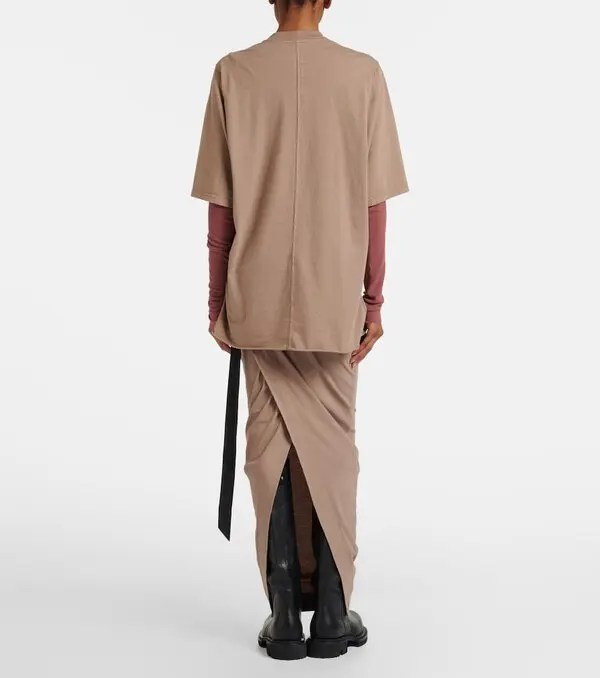 Rick Owens Cotton Jersey Maxi Skirt