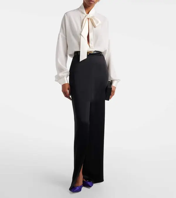 TOM FORD Silk Crêpe De Chine Blouse - White