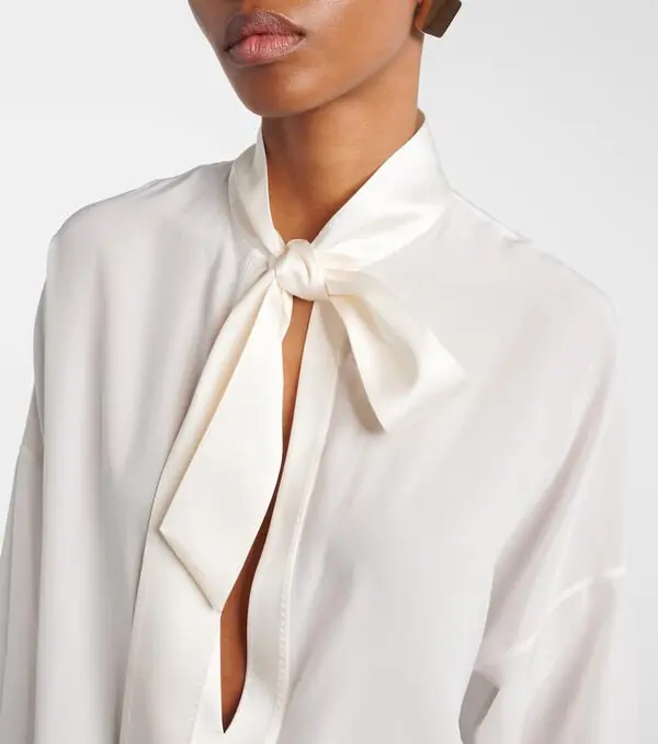 TOM FORD Silk Crêpe De Chine Blouse - White