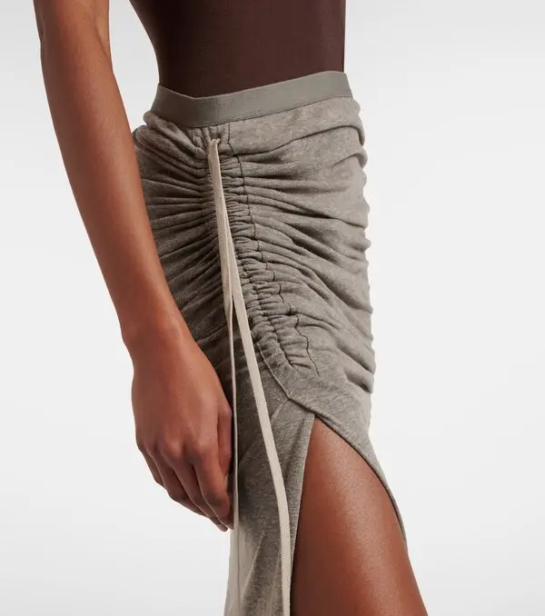 Rick Owens Cotton-blend Jersey Maxi Skirt