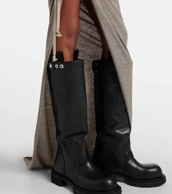 Rick Owens Cotton-blend Jersey Maxi Skirt