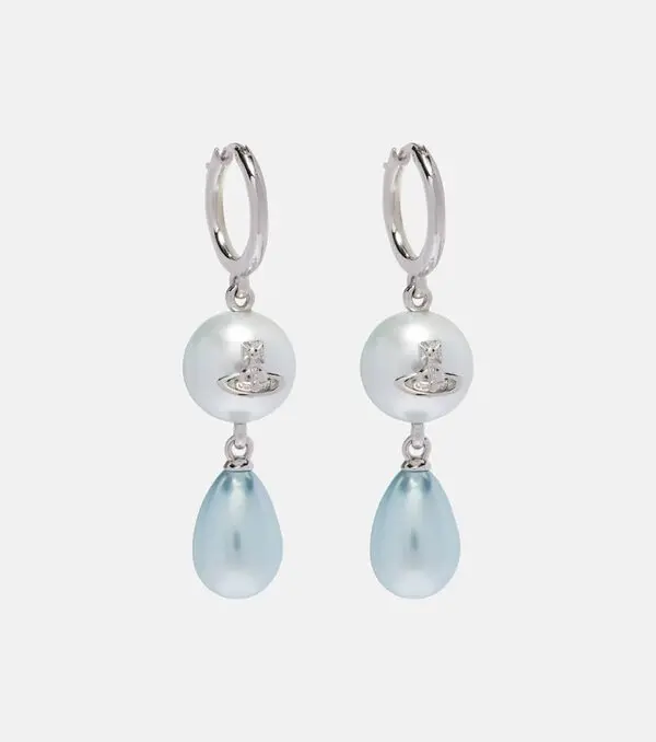VIVIENNE WESTWOOD Orb Embellished Drop Earrings - Blue