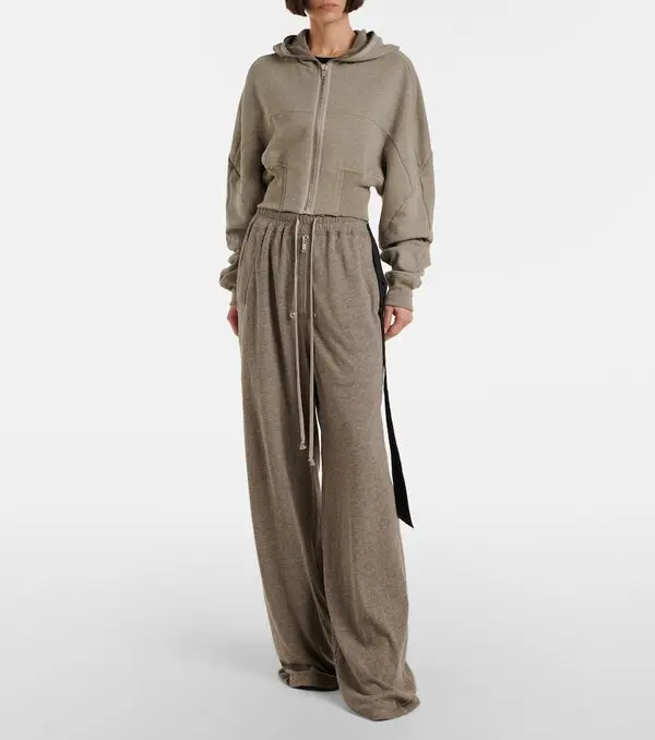 Rick Owens Cotton-blend Jersey Sweatpants - Grey