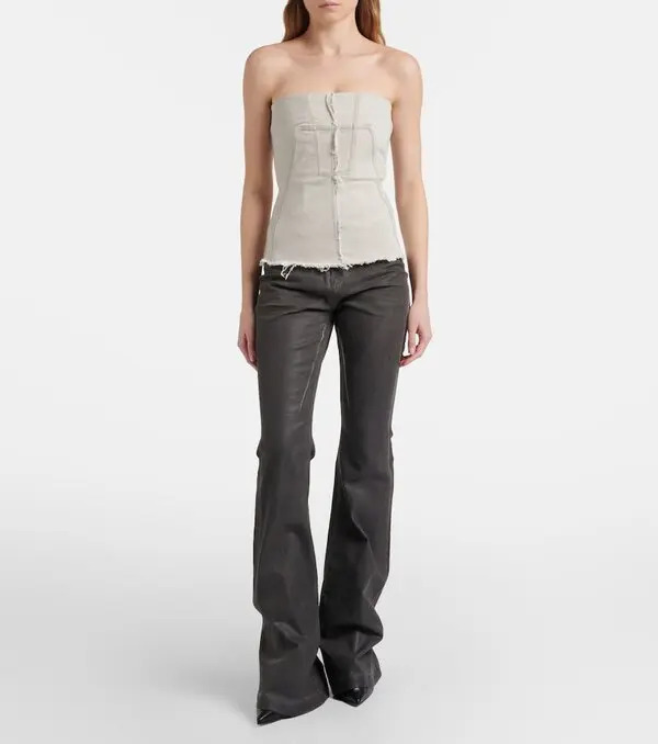 Rick Owens Strapless Denim Top