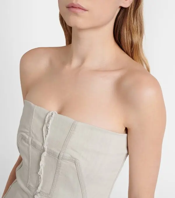 Rick Owens Strapless Denim Top