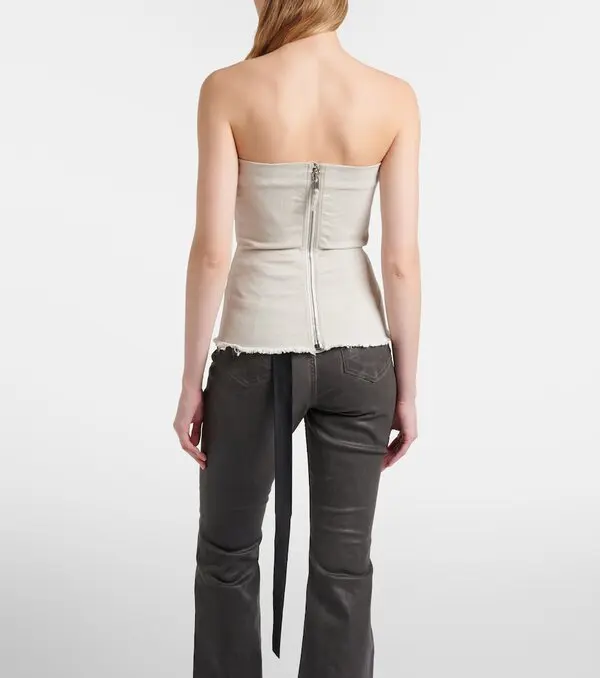 Rick Owens Strapless Denim Top
