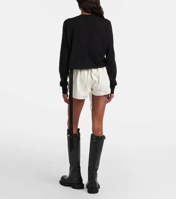 Rick Owens Cotton Jersey Shorts - Grey