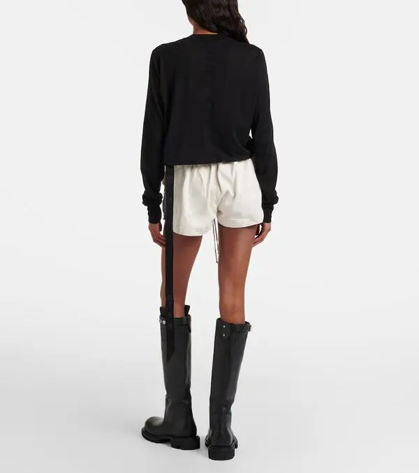 Rick Owens Cotton Jersey Shorts - Grey