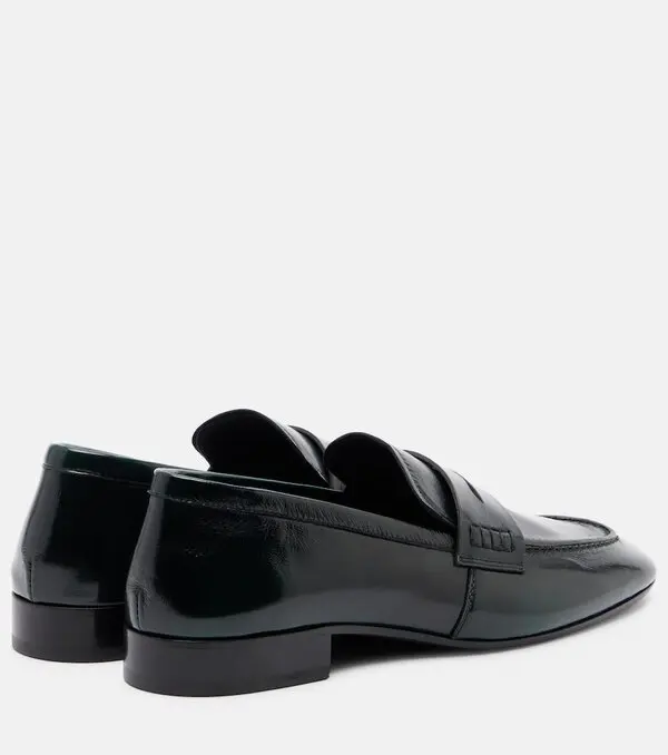 Dries Van Noten Patent Leather Penny Loafers - Black