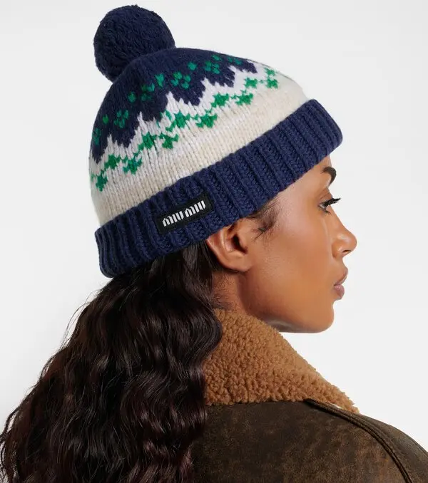 Miu Miu Fair Isle Virgin Wool Beanie