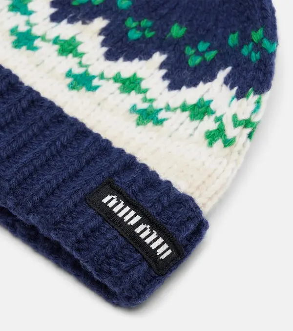 Miu Miu Fair Isle Virgin Wool Beanie