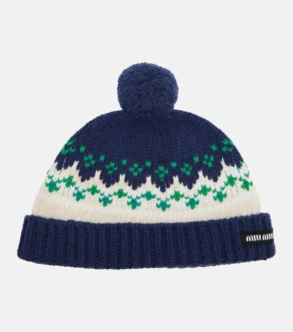 Miu Miu Fair Isle Virgin Wool Beanie