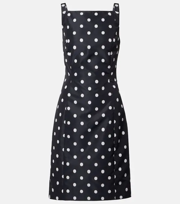 PATOU Polka-dot Faille Mini Dress