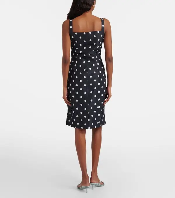 PATOU Polka-dot Faille Mini Dress