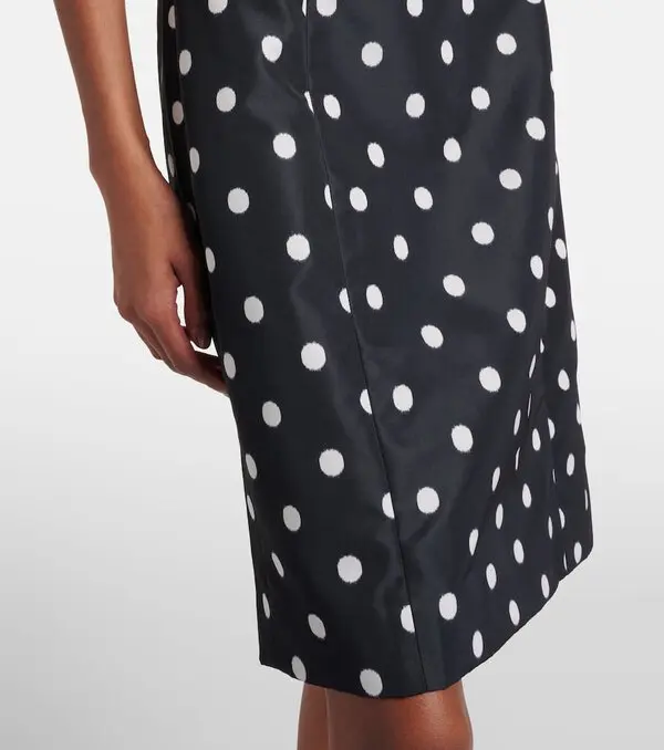 PATOU Polka-dot Faille Mini Dress