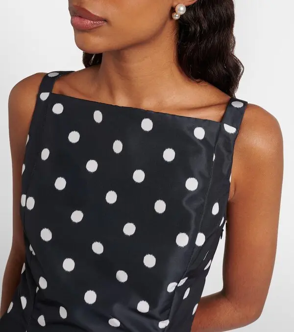 PATOU Polka-dot Faille Mini Dress