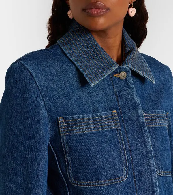 Valentino Garavani Vgold Denim Field Jacket