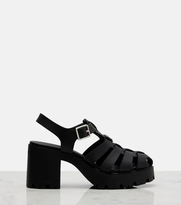Prada Monolith Sandals - Black