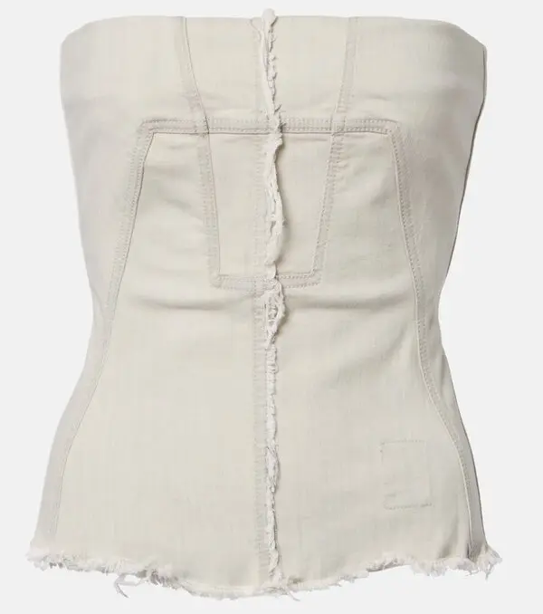 Rick Owens Strapless Denim Top