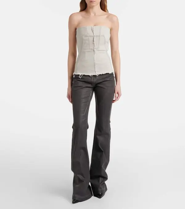 Rick Owens Strapless Denim Top