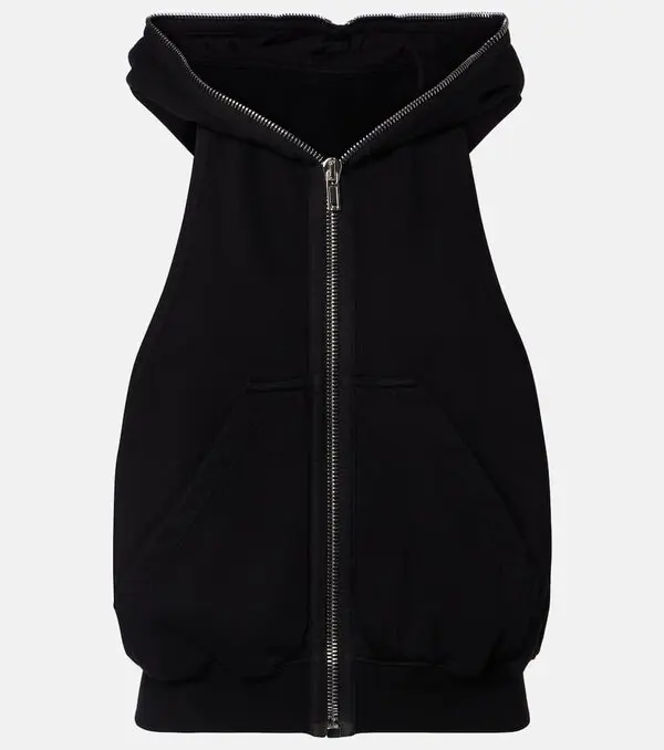 Rick Owens Cotton Jersey Zip-up Vest