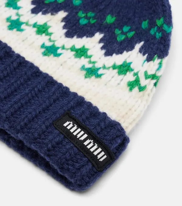 Miu Miu Fair Isle Virgin Wool Beanie