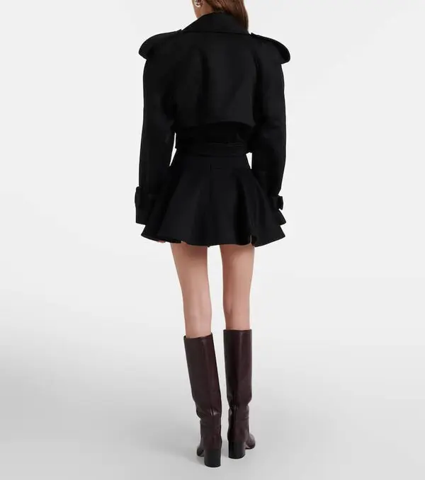 Wardrobe.NYC Circle Wool Mini Skirt