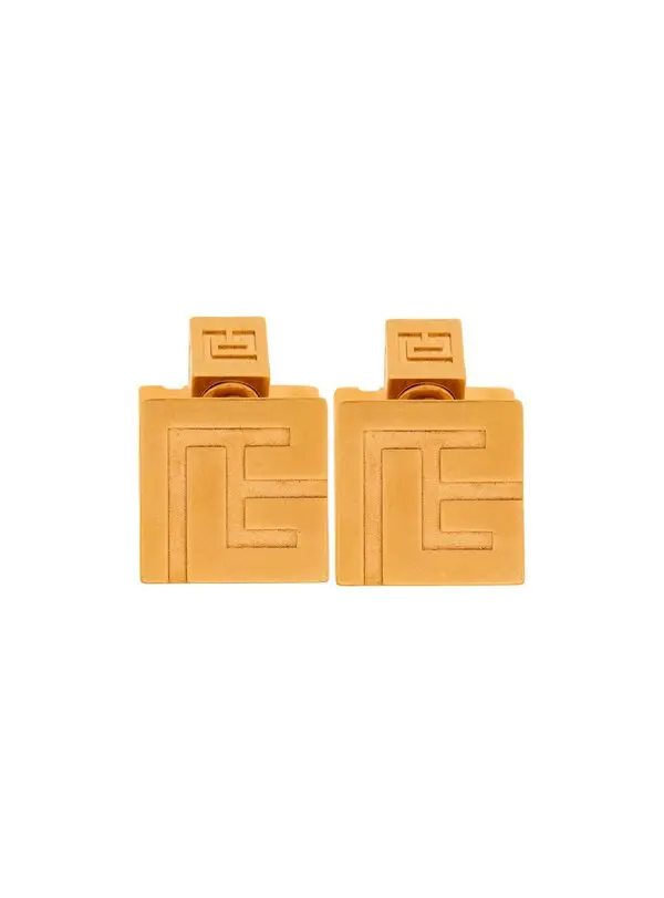 Balmain 3d Pb Hoop Earrings